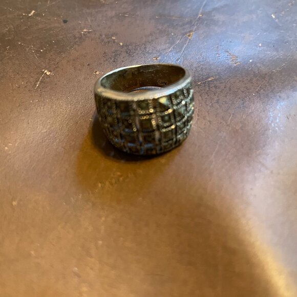 Vintage | Jewelry | Vintage Antique Sterling Silver Ring W Marcasites ...